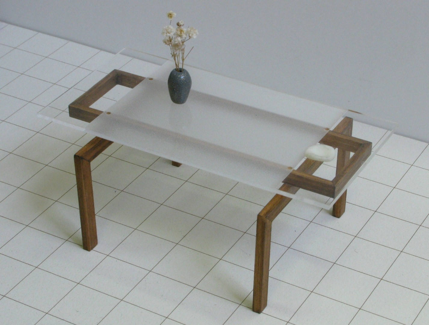 Wood and Clear/translucence Glass Contemporary Design DINING | Etsy