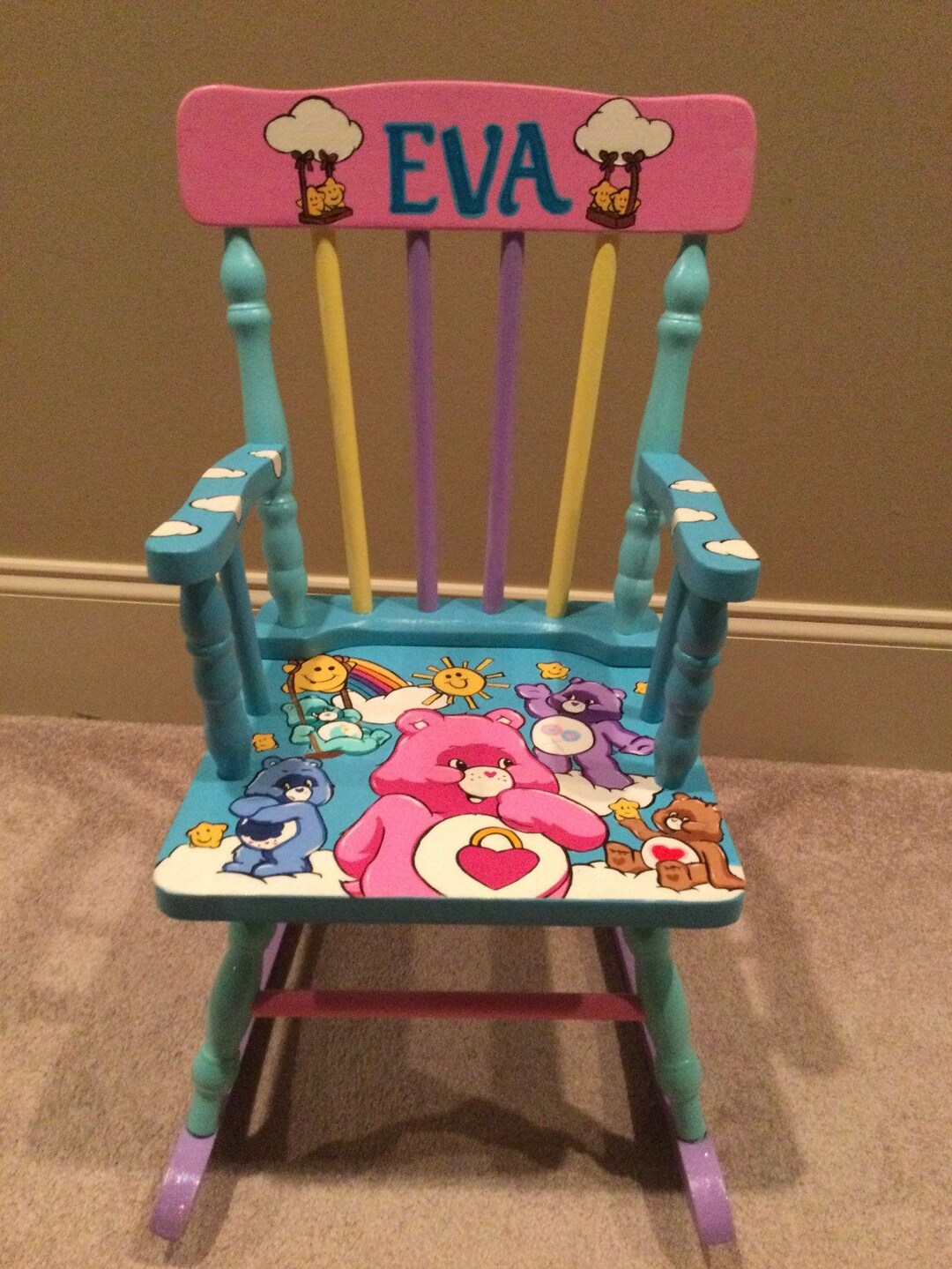 Custom Care Bears Rocking Chair. - Etsy
