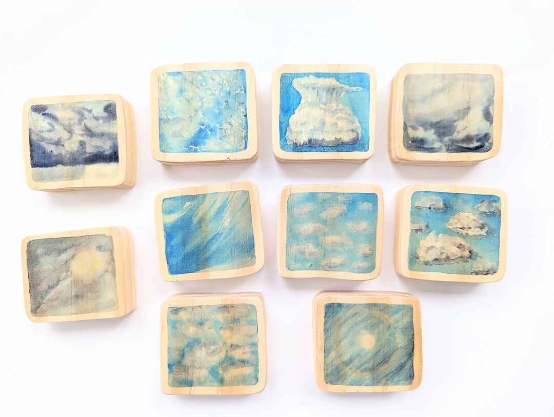 Types of Clouds Educational Wooden Blocks Montessori Loose - Etsy
