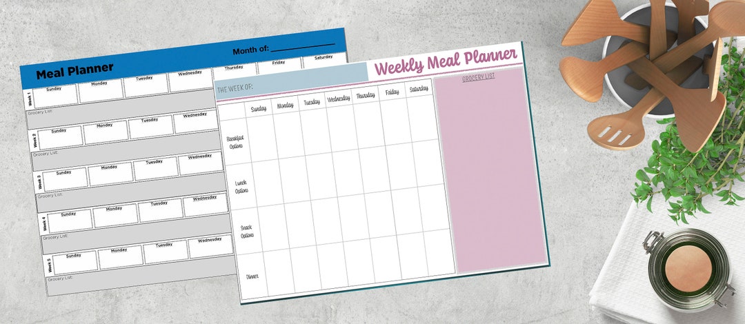 2024 Undated Meal Planner Printable PDF With 2nd BONUS Layout ...