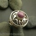Large Star Ruby Ring Round Hollow Stash Ring Sterling Silver - Etsy