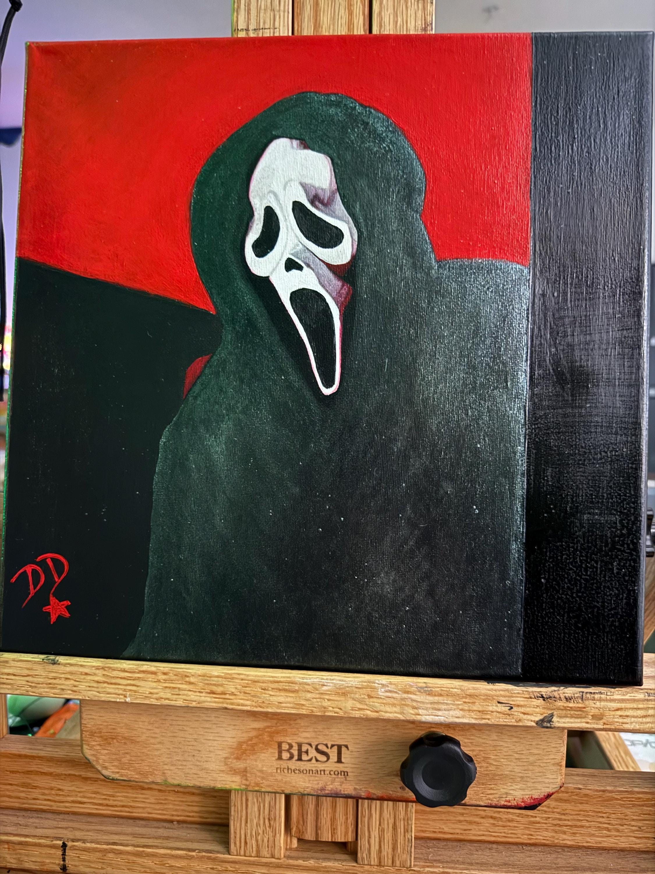 Ghostface Scream Fan Art Original 12x12 Painting Sidney Prescott Skeet ...