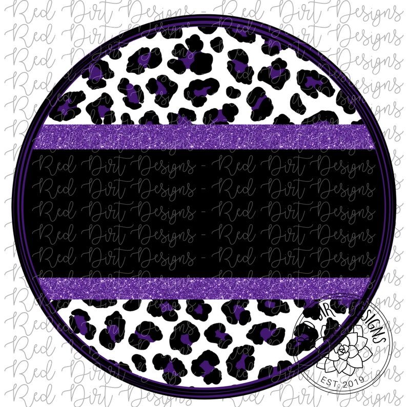 Mascot Team Blank Leopard Black Purple Circle Logo PNG Sublimation File ...