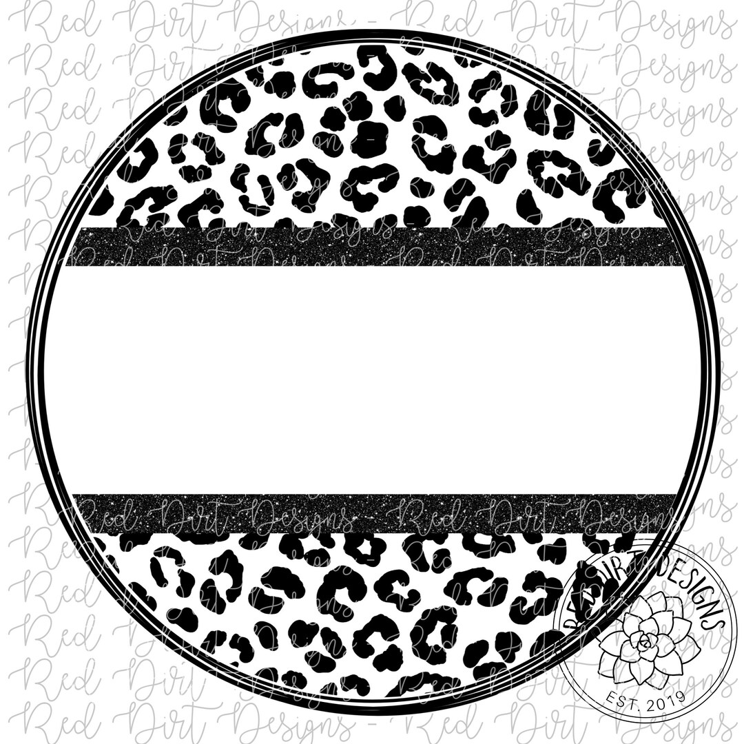 Mascot Team Blank Leopard White Black Circle Logo PNG Sublimation File ...