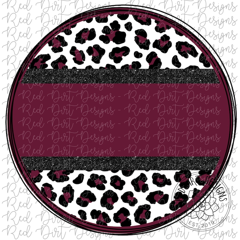 Mascot Team Blank Leopard Maroon Black Circle Logo PNG Sublimation File ...