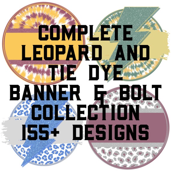 Complete Leopard and Tie Dye Banner and Bolt Team School - Etsy