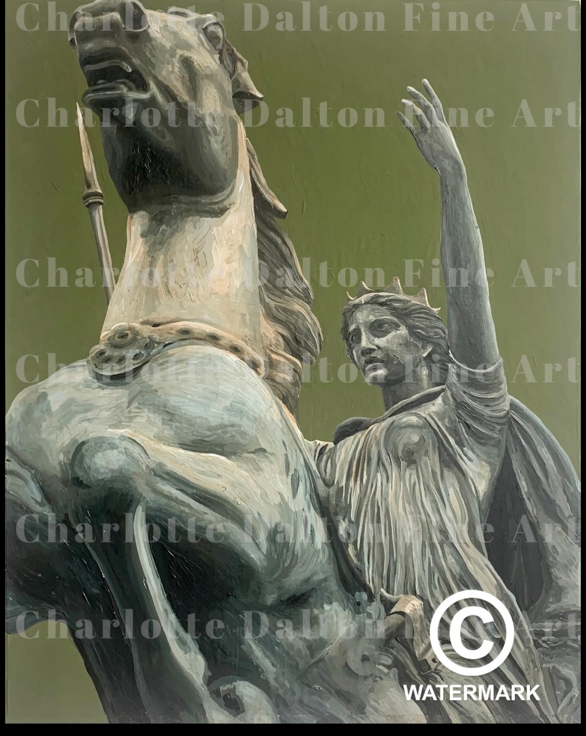 Boudicca, a Downloadable Print of a Painting of Boudicca Sculpture by ...