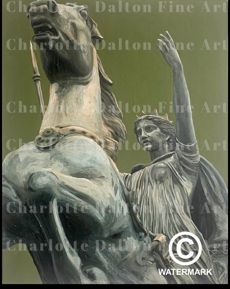 Boudicca, a Downloadable Print of a Painting of Boudicca Sculpture by ...