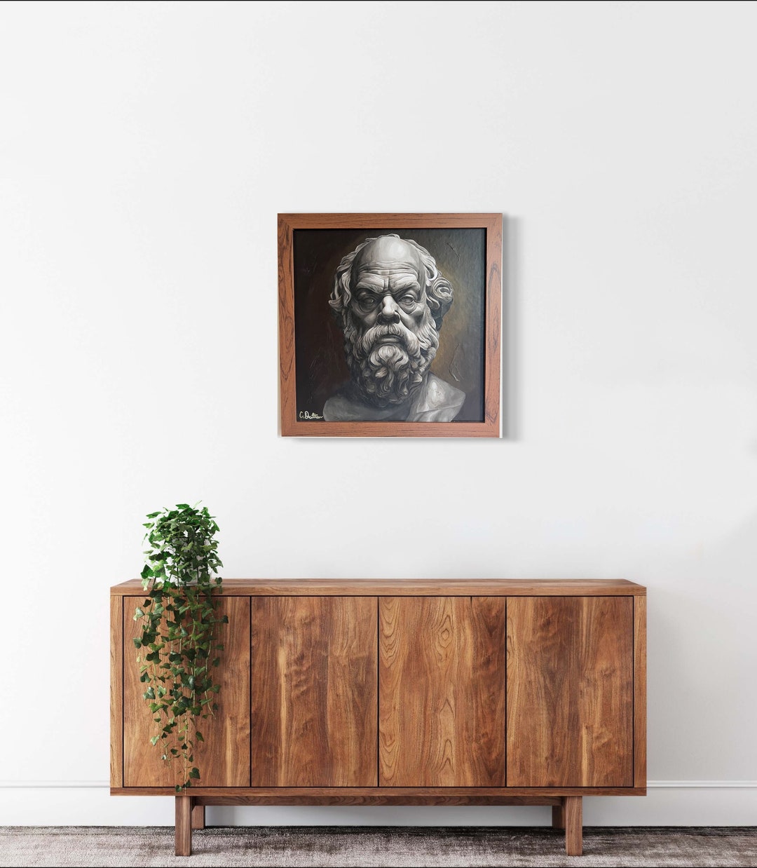 Socrates Original Painting by Charlotte Dalton, 40x40cm - Etsy