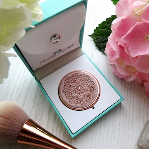 PICK YOUR COLOR | Rose Gold Pill Box Case Organizer/ Mint Box With Real ...