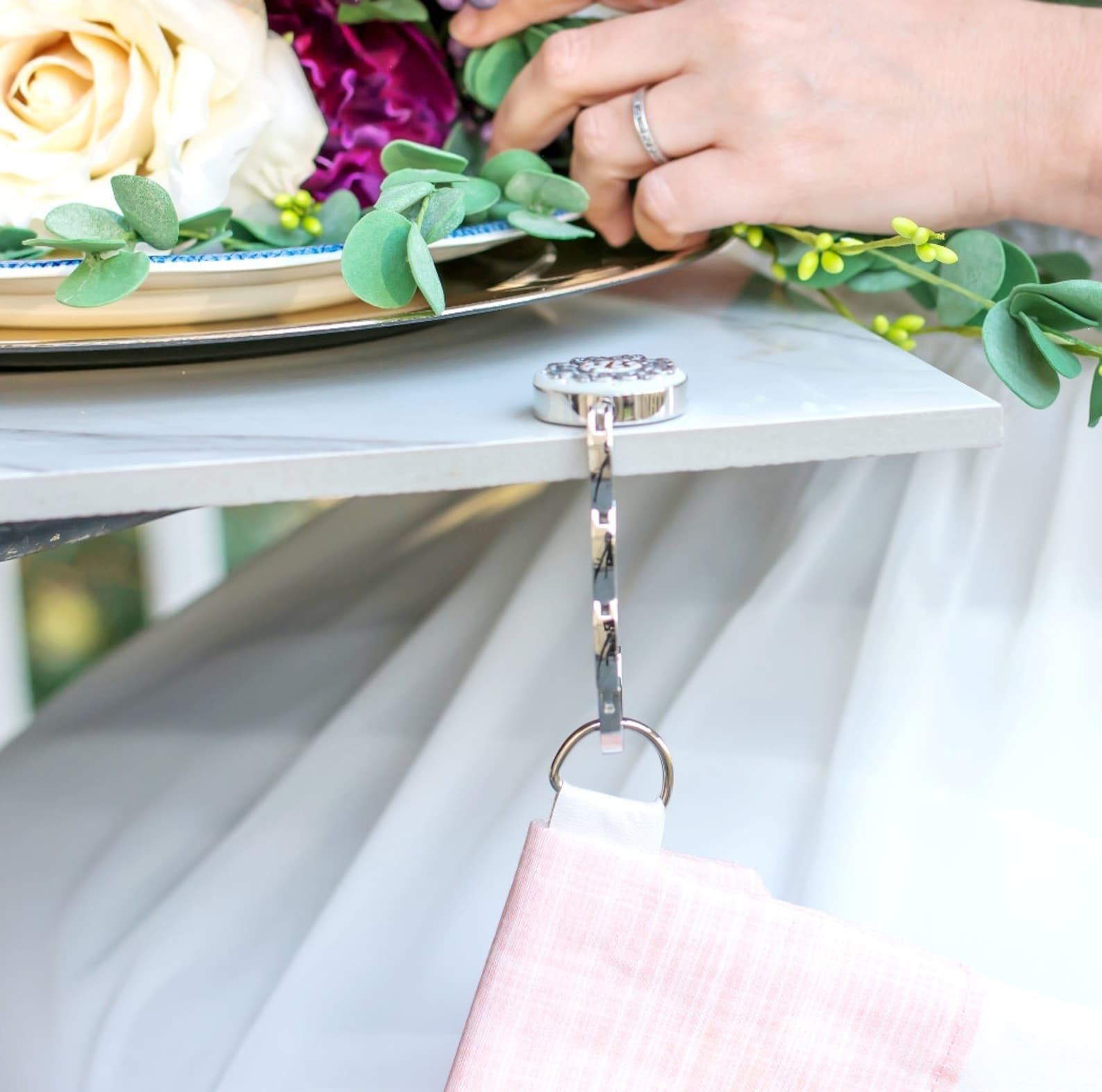 PICK YOUR COLOR Personalized Bridesmaid Purse Hanger Hook | Etsy