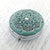 TEAL Pill Box Case Organizer/ Mint Box With Real Crystals-teal Blue ...