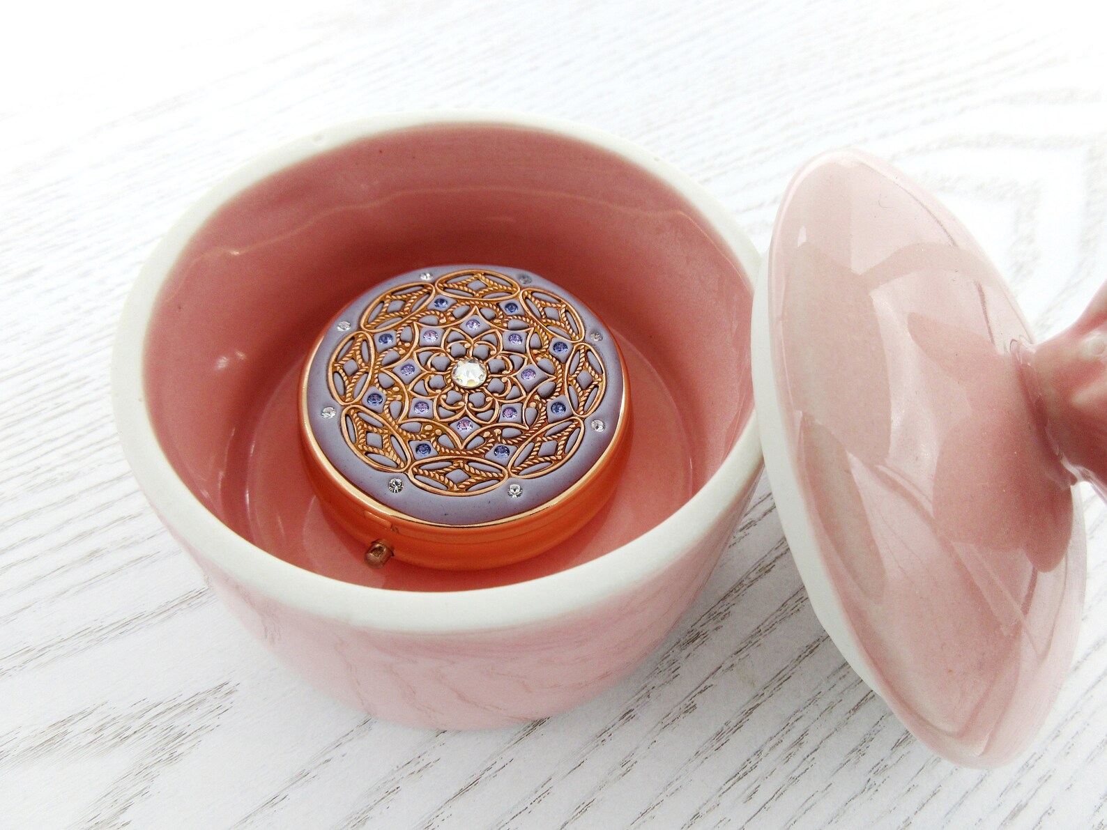 Unique Holiday Gift PICK YOUR COLOR Rose Gold Pill Box | Etsy