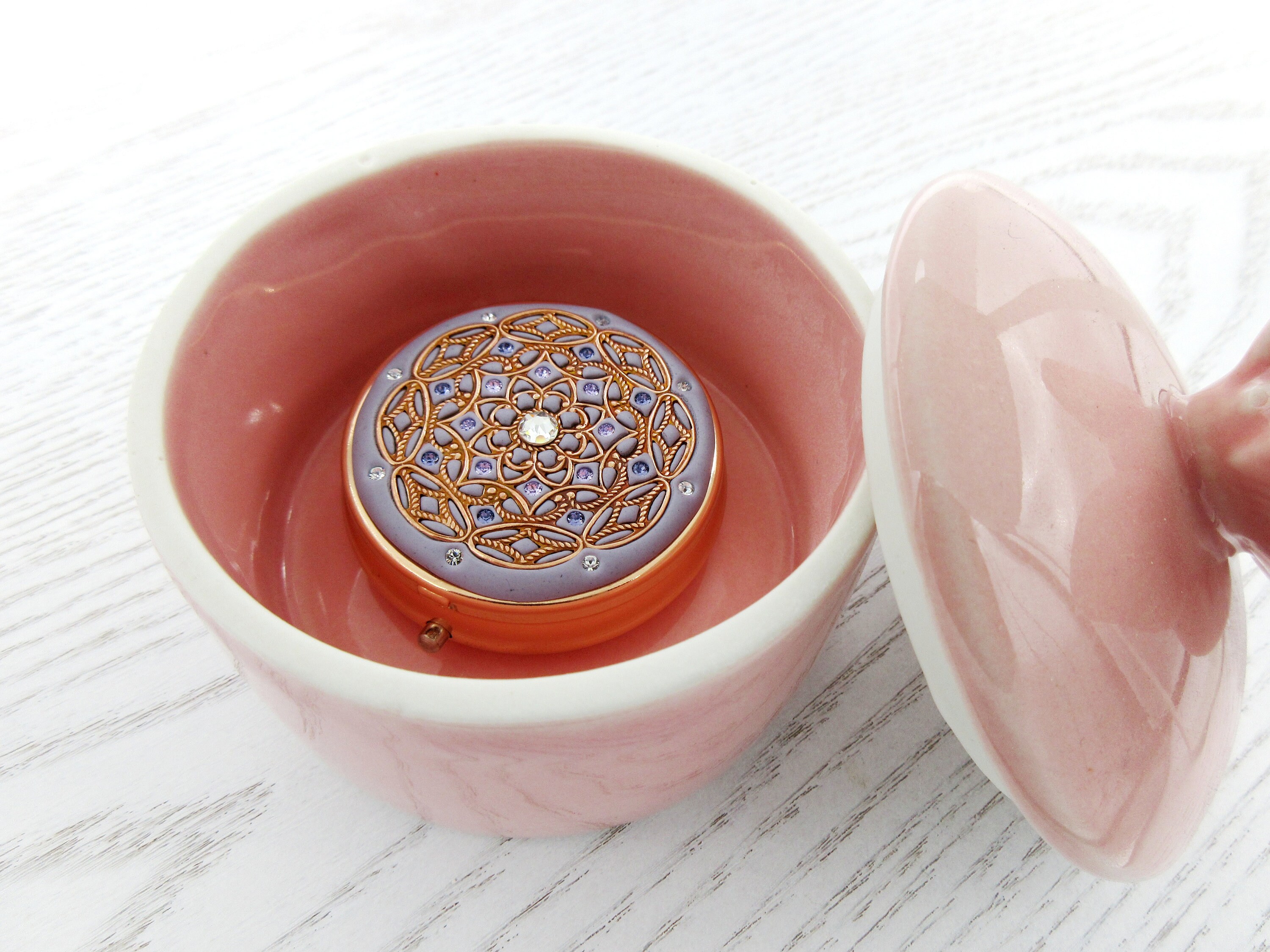 Unique Holiday Gift PICK YOUR COLOR Rose Gold Pill Box | Etsy