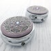 LILAC PURPLE Pill Box Case Organizer/ Mint Box With Real Crystals-lilac ...
