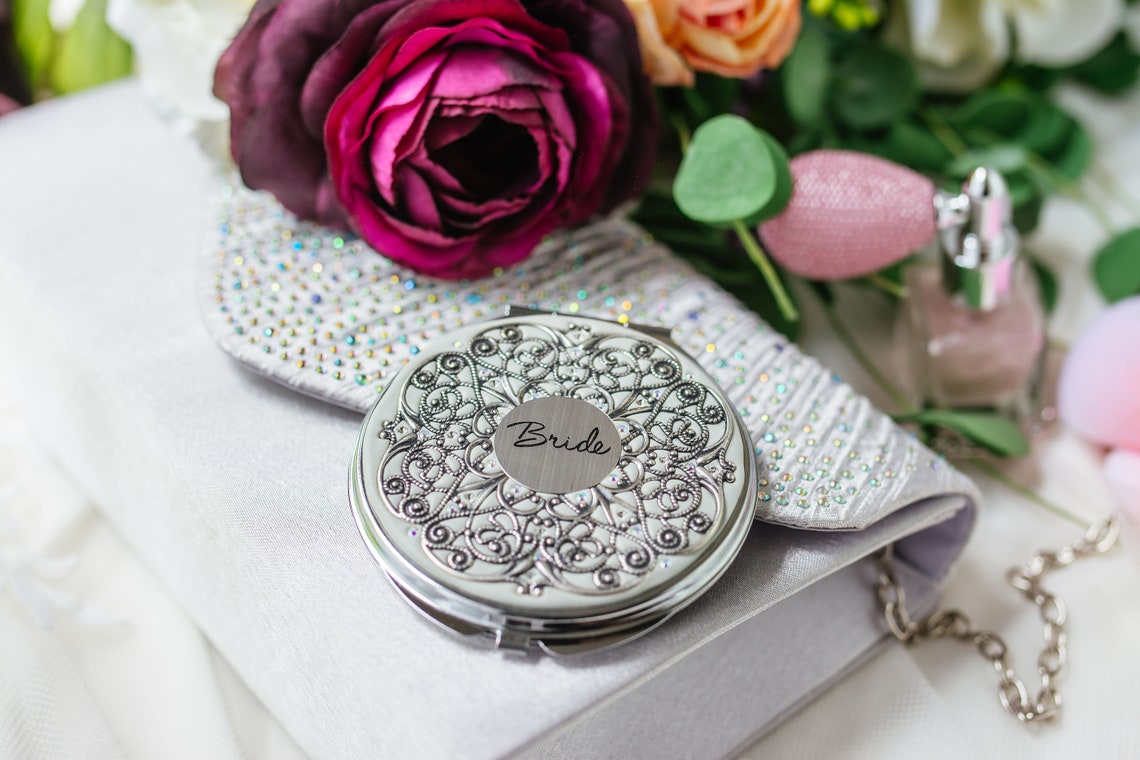 Bridal Compact Mirror-something Blue Compact Mirror-unique | Etsy