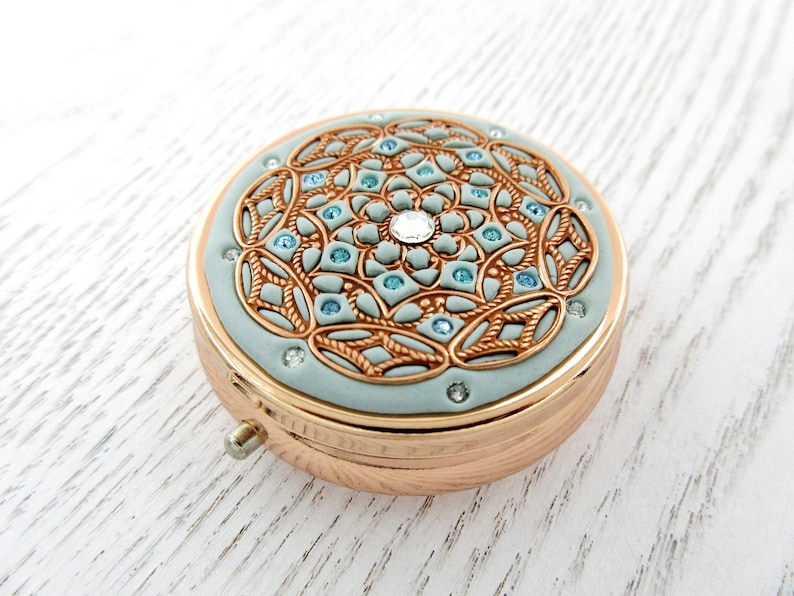 PICK YOUR COLOR Rose Gold Pill Box Case Organizer/ Mint Box - Etsy