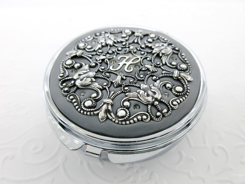 PICK YOUR COLOR | 2-in-1 Compact Mirror Pill Box Personalized ...