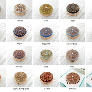 PICK YOUR COLOR | Rose Gold Pill Box Case Organizer/ Mint Box With Real ...