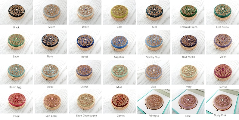 PICK YOUR COLOR Rose Gold Pill Box Case Organizer/ Mint Box - Etsy