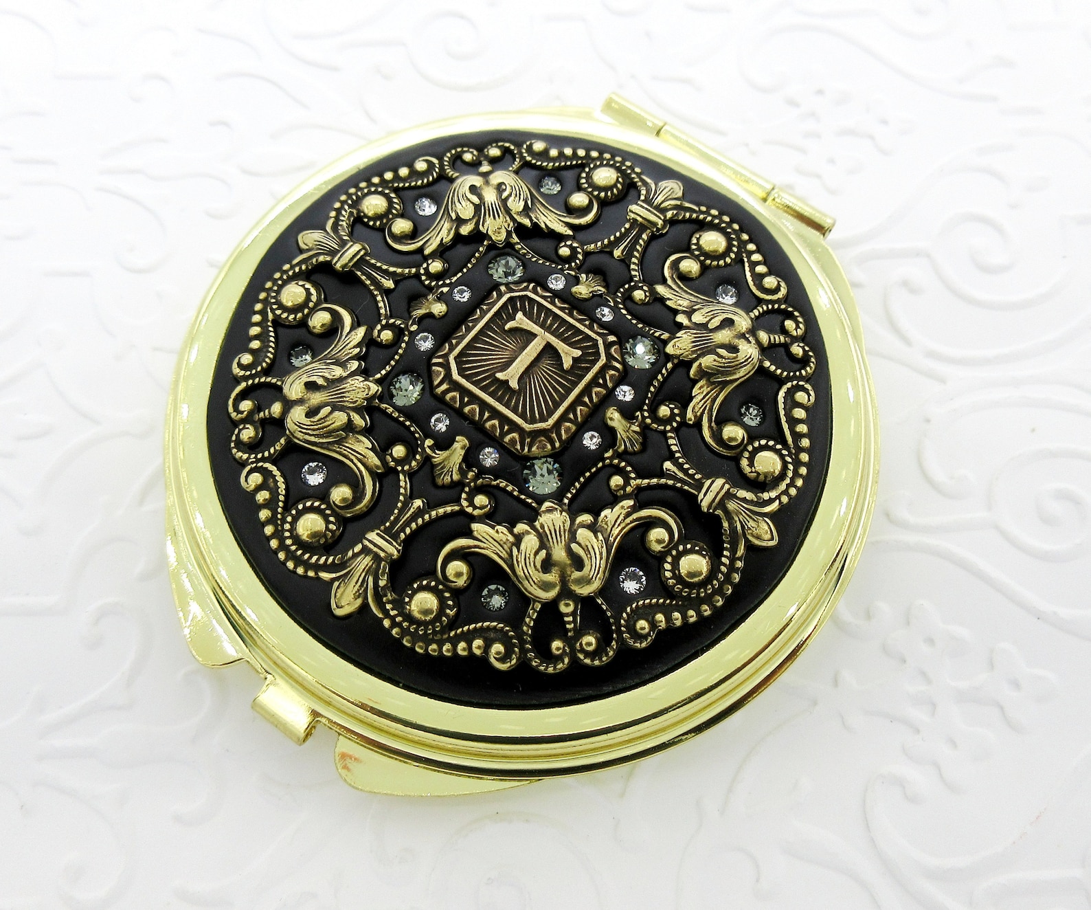 PICK YOUR COLOR | Gold Compact Mirror |personalized Bridesmaids Gift ...