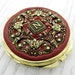 GARNET Gold Compact Mirror Personalized Bridesmaids Garnet - Etsy