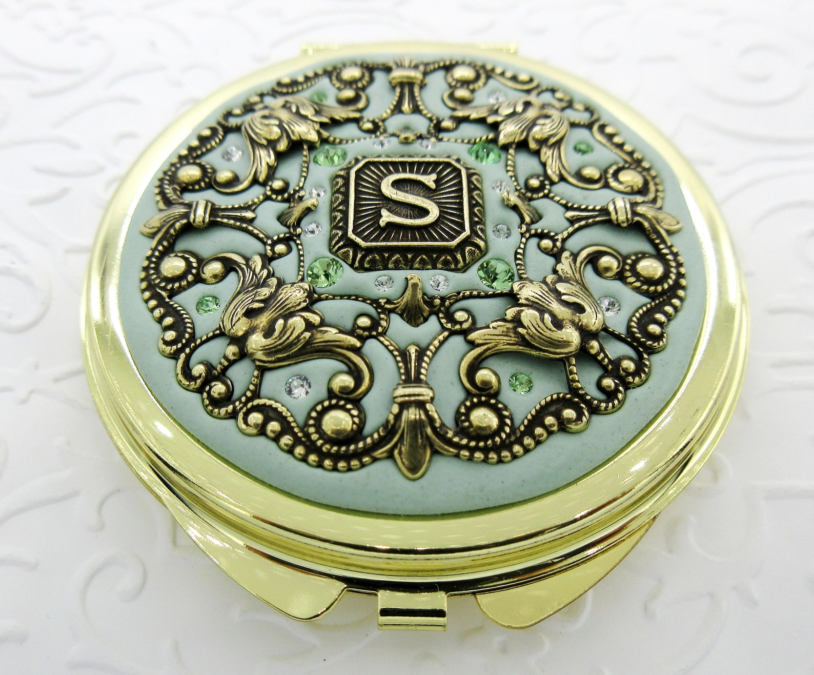 PICK YOUR COLOR | Gold Compact Mirror |personalized Bridesmaids Gift ...