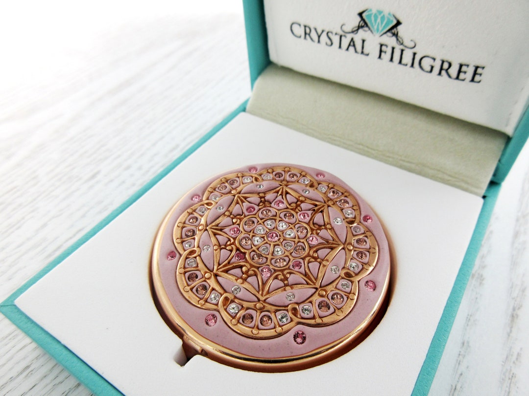 PICK YOUR COLOR | Rose Gold Pill Box Case Organizer/ Mint Box With Real ...