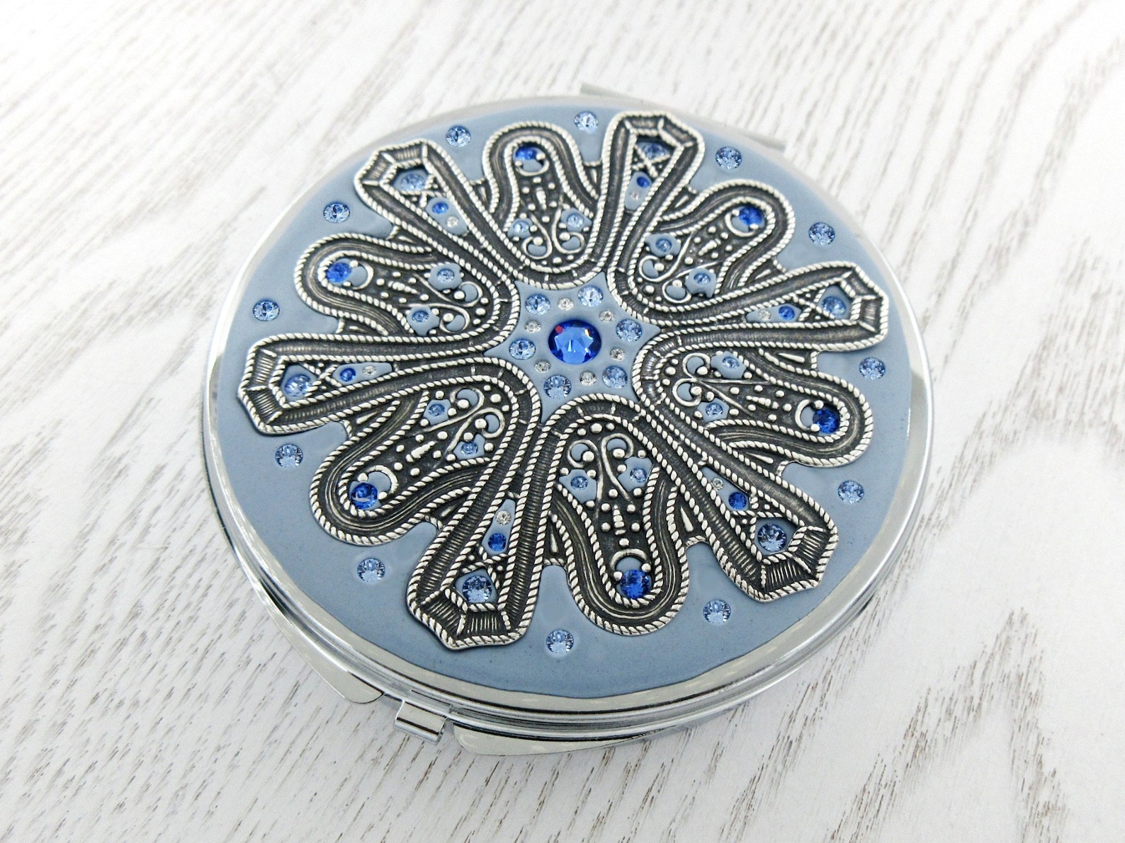 7 Day Pill Box | Large 2-in-1 Compact Mirror Pill Box | Large 7 Day ...