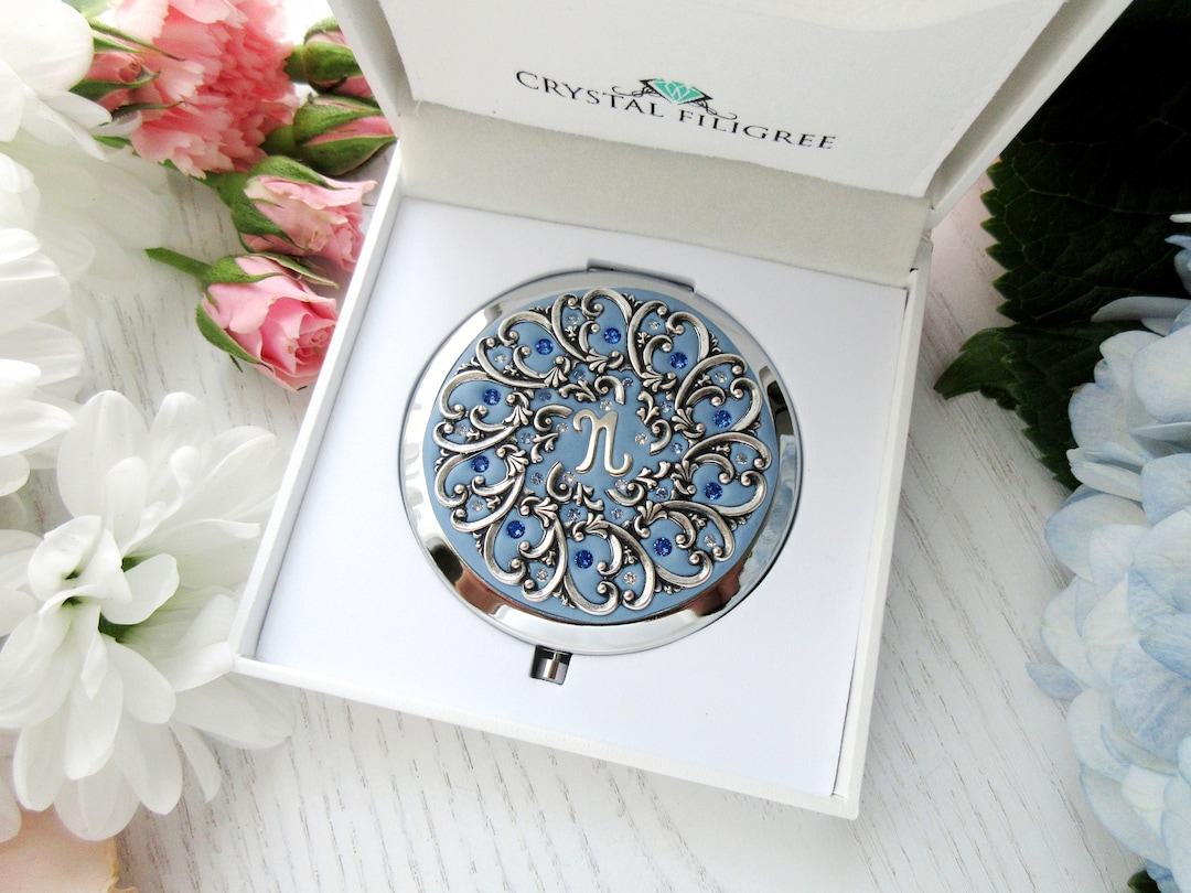 Something Blue for Bride From Mom | Custom Personalized Compact Mirror ...