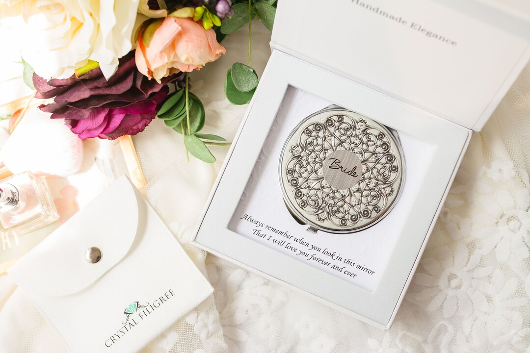 Bridal Compact Mirror-something Blue Compact Mirror-unique Bridal Gift ...
