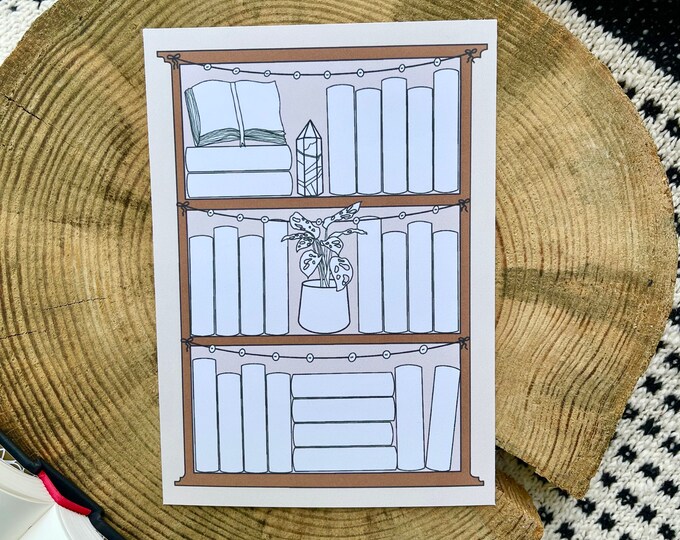 Blank Reading Tracker Bookshelf Bookmark - Etsy