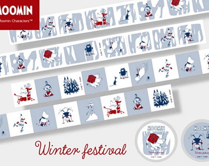 Moomin Washi/masking Tape "winter Festival", Little My, Moomin Troll ...