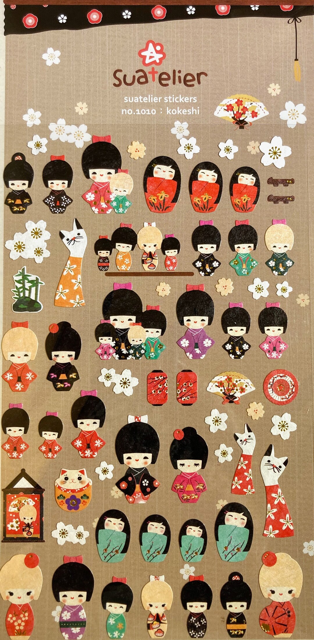 NEW! Kokeshi Dolls Die-cut Paper Stickers, Bujo, Planner, Happy Mail ...
