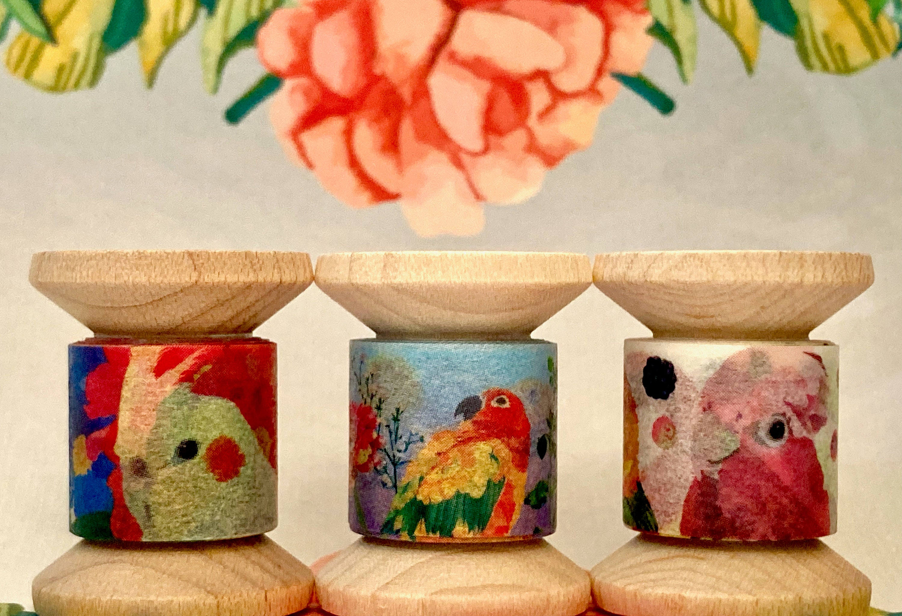 Glue & Adhesives Little Parrots Bloom Washi Tape From Kotoritachi BuJo ...