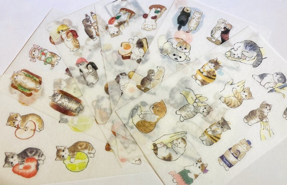 Ultimate Kawaii Cats 6 Sheet Sticker Set Bujo/planner/happy - Etsy