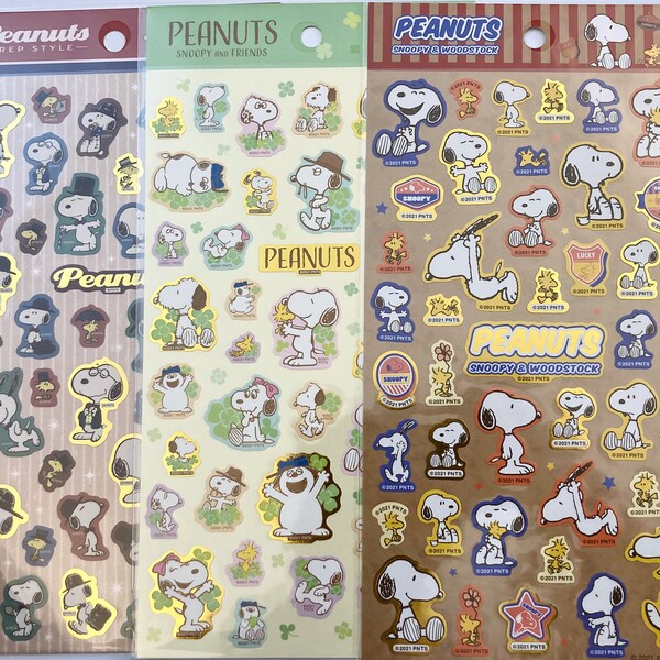 Snoopy Stickers - Etsy