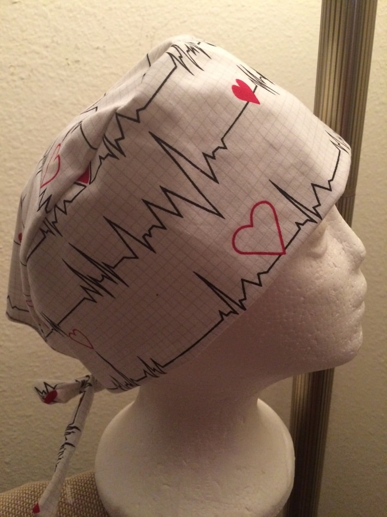 Heart Scrub Cap Riding Cap Chemo Cap - Etsy