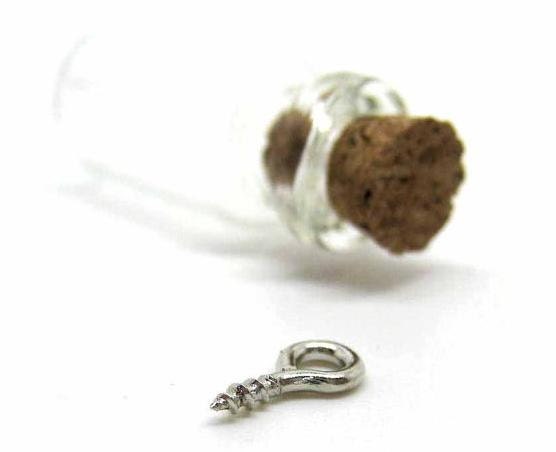 10 Pcs 50ml Small Clear Glass Bottle Vial Charm Pendant - Etsy