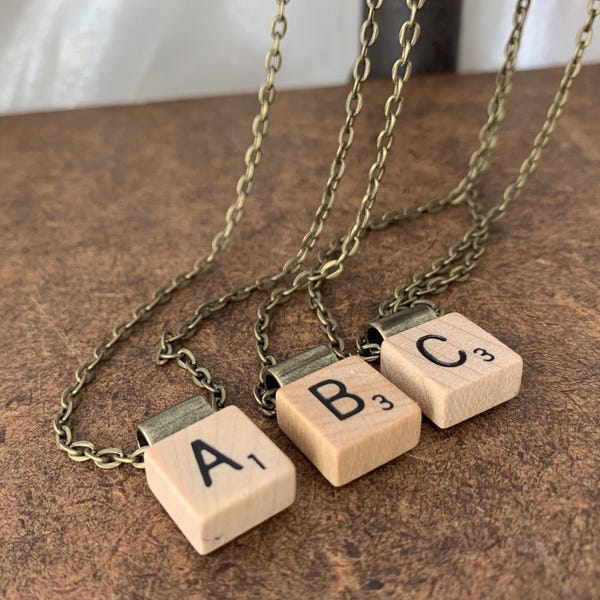 Scrabble Necklace - Etsy