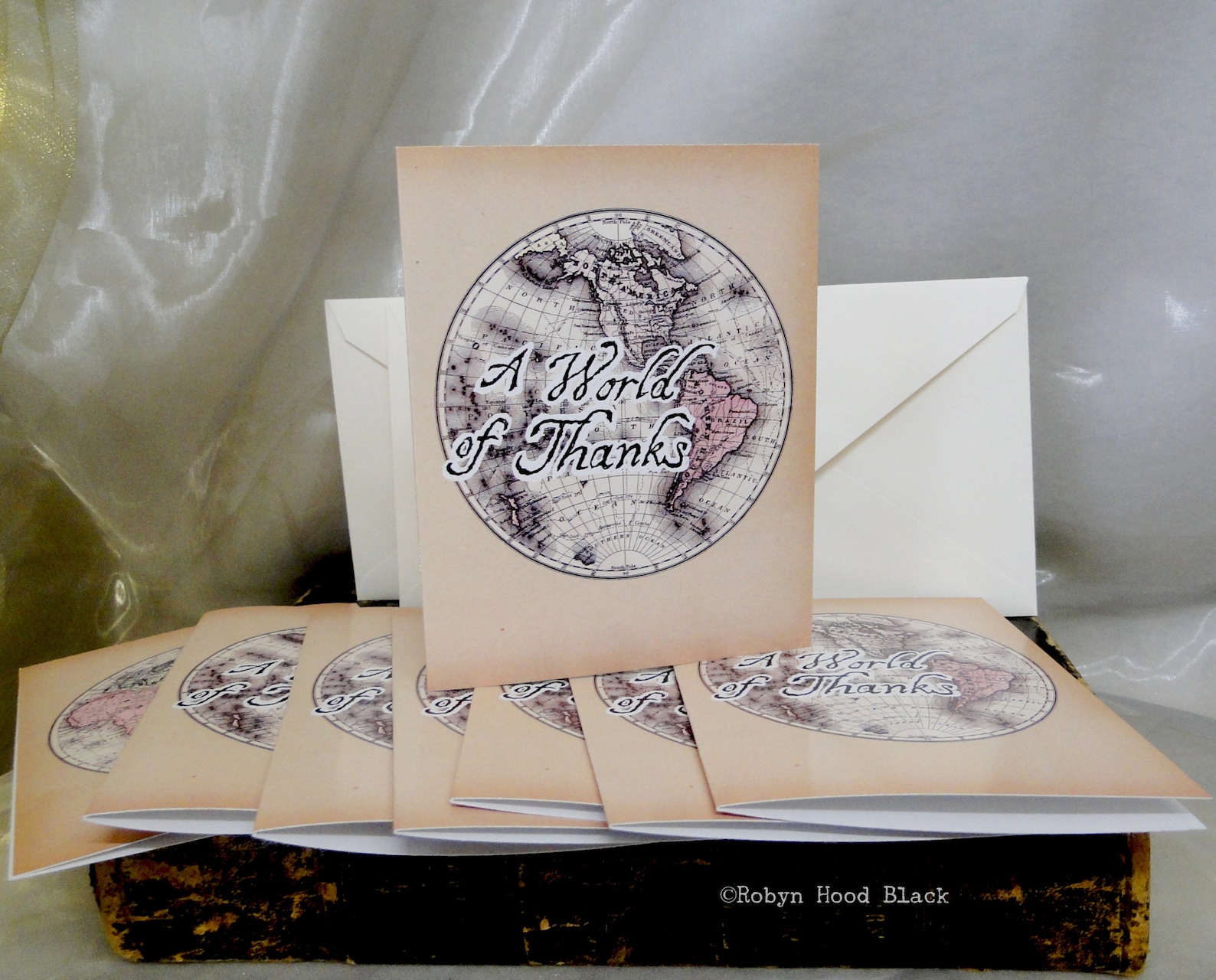 A World of Thanks Old Map Blank Thank You Cards - Pack of 8 - Etsy