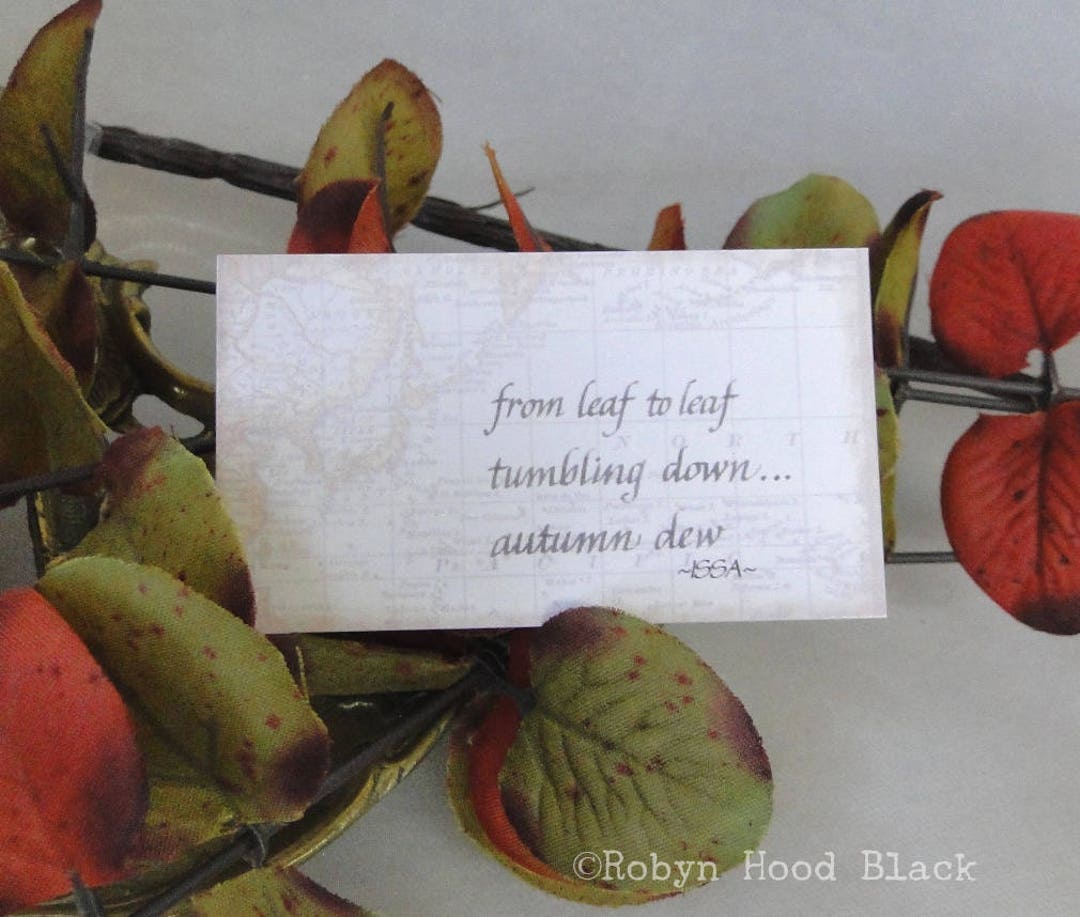 Issa Haiku Seasons Mini Poem Card Autumn, Fall (pack of 4 or More) - Etsy