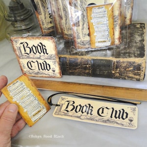 Book Club Gift Pack Bundle - Bookmarks, Magnets and Coasters for Book ...