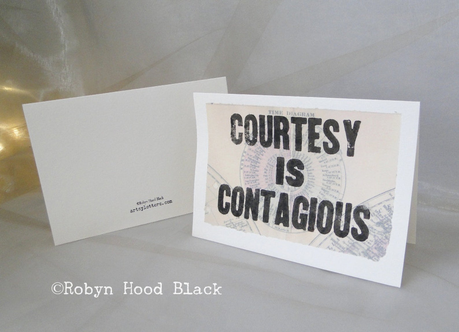 COURTESY IS CONTAGIOUS 5 X 7 Blank Card | Etsy