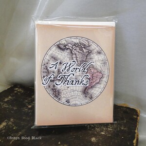 A World of Thanks Old Map Blank Thank You Cards - Pack of 8 - Etsy
