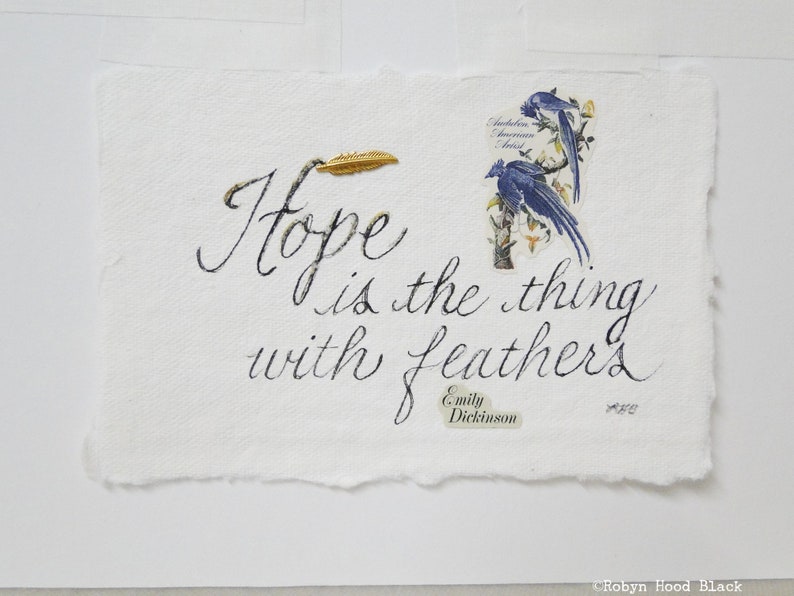 Hope is the Thing with Feathers Emily Dickinson Quote in 5X7 | Etsy