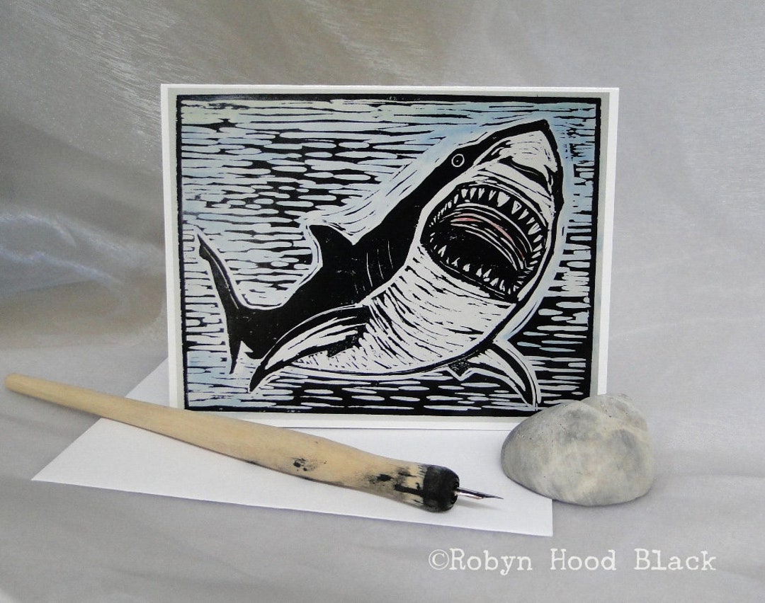 Shark Note Cards - Package of 8 - Etsy
