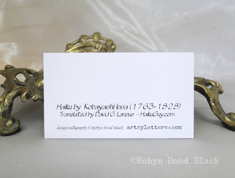 Issa Haiku Seasons Mini Poem Card Spring (pack of 4 or More) - Etsy