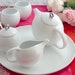 Modern White Porcelain Tea Set: Eva Zeisel Inspired, Wedding Tea ...