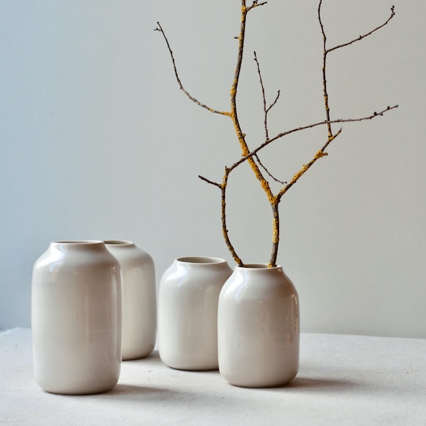 White Ceramic Vase - Etsy